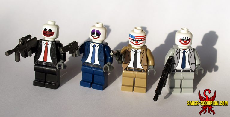 Minifig: Clown-Mask Bank Robber Gang – Saber-Scorpion's Lair – Custom ...