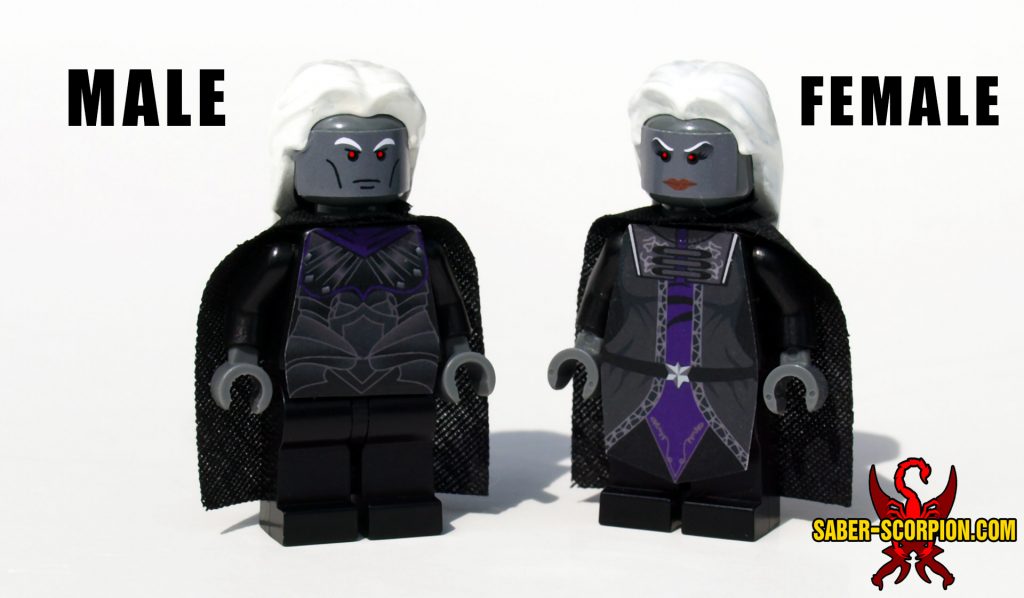 Minifig: Fantasy Dark Elf Lord / Lady – Saber-Scorpion's Lair – Custom ...