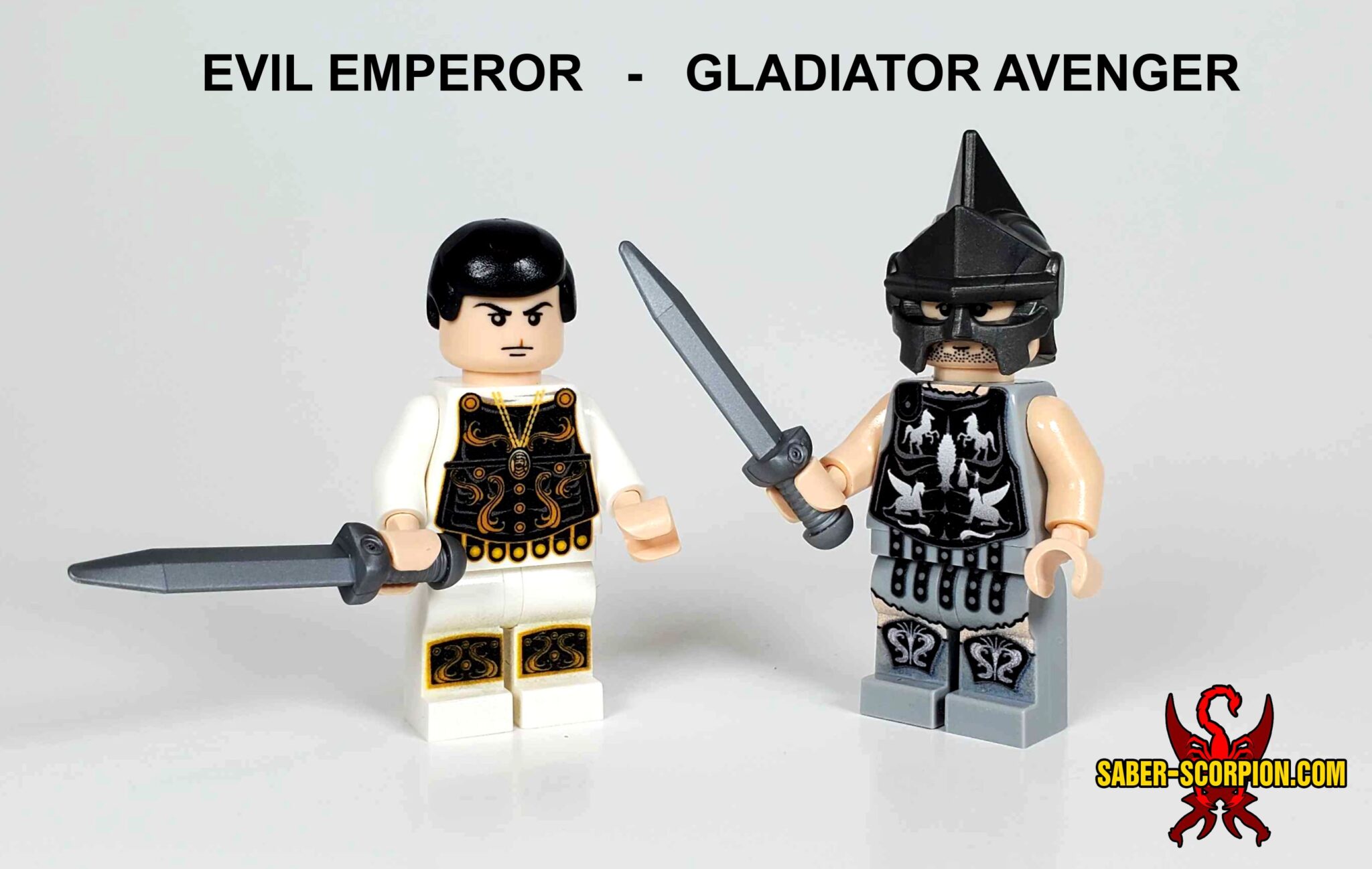 PRINTED Minifig: Gladiator Avenger and Evil Emperor – Saber-Scorpion's ...