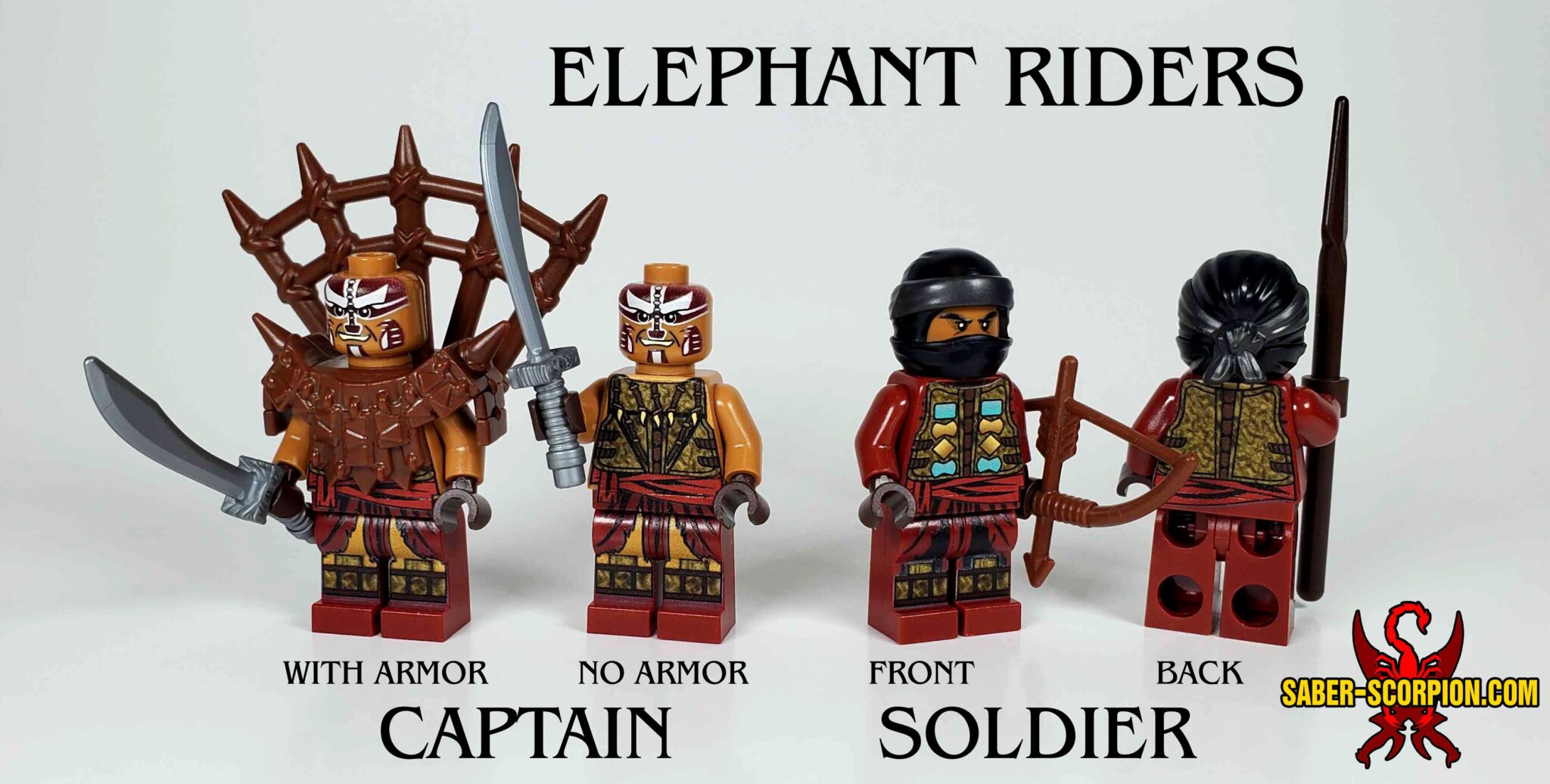 PRINTED Minifig: Fantasy Elephant Riders – Saber-Scorpion's Lair ...