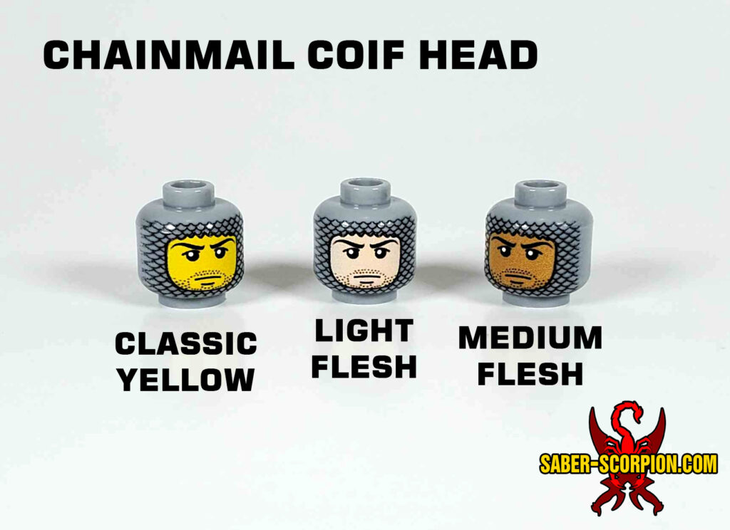 Printed Head: Chainmail Coif – Saber-Scorpion's Lair – Custom Brick ...